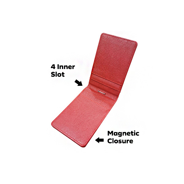 Magnetic PU ID Holder Flip Open Wallet – Well Gifts Valley