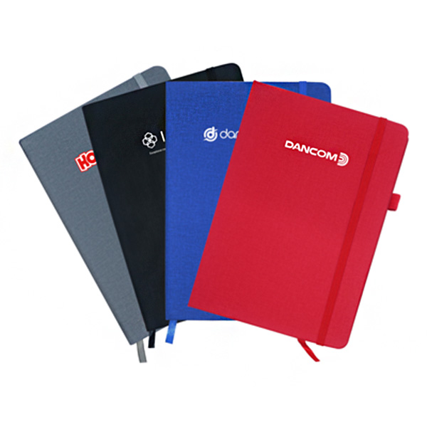 PU Fabric Hard Case A5 Notebook with Pen Loop - Corporate Gift Malaysia
